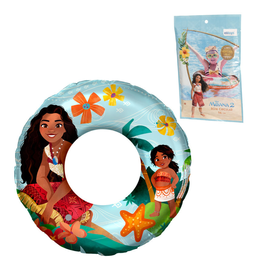 Boia Inflável Circular - Disney Princesas - Moana - Etilux - Ri Happy