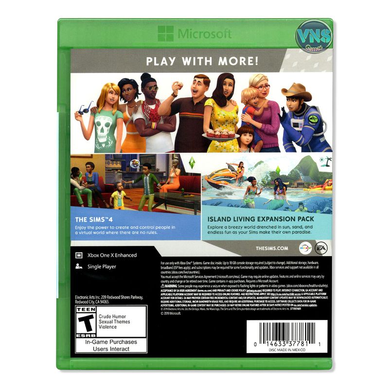 The Sims 4 Island Living Bundle Xbox One Midia Fisica