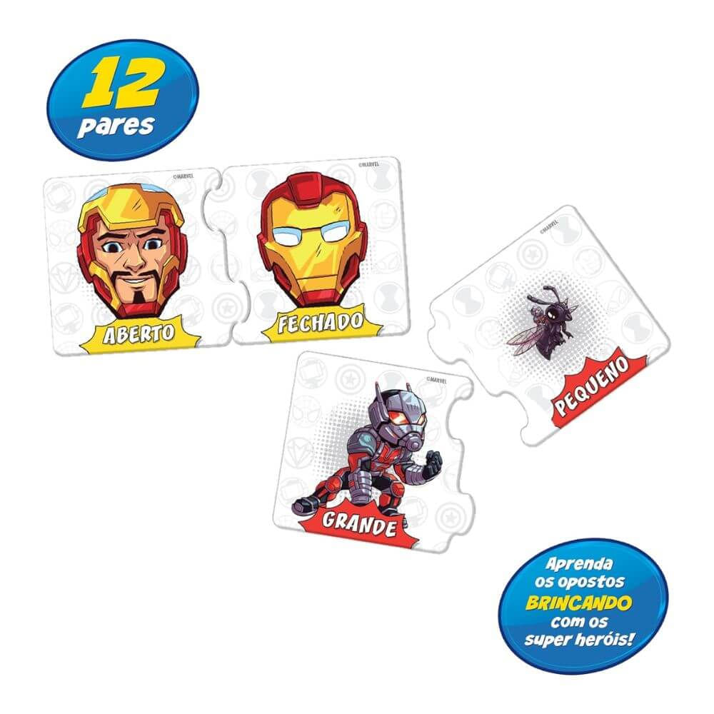 Jogo Educativo - Marvel Super Heroes Jogo dos Opostos - Mimo