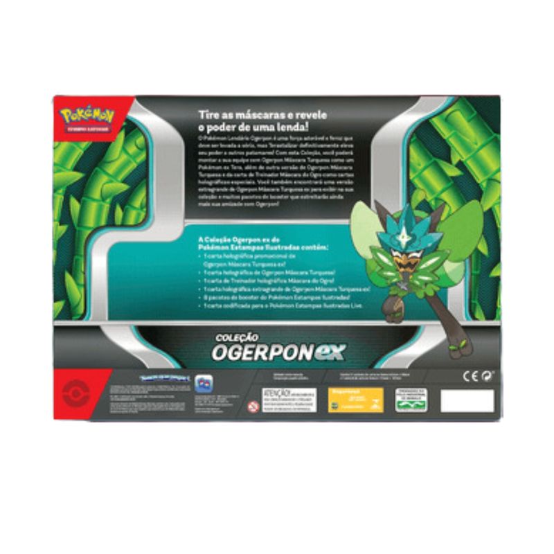Box Pokémon TCG Premium Ogerpon Ex - PBKIDS Brinquedos