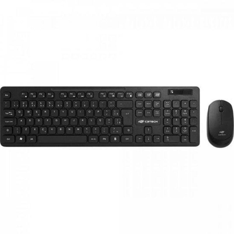 Kit Teclado E Mouse C3tech K-w20bk Sem Fio Preto - Ri Happy Kit Teclado E Mouse C3tech K-w20bk Sem Fio Preto - Ri Happy