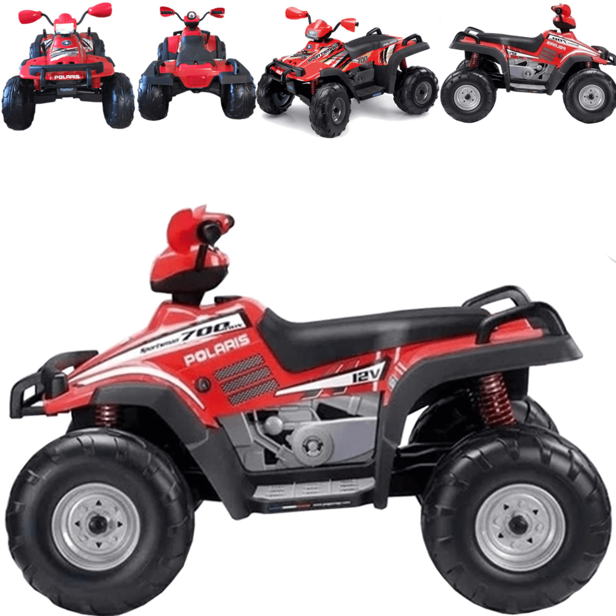 Quadriciclo Peg-Perego Polaris Sportsman 700 Twin-New Red 12V Vermelho ...
