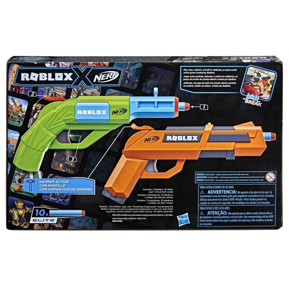 Nerf Roblox Jailbreak Armory Kit com 2 nerfs Hasbro F2483 - Ri Happy