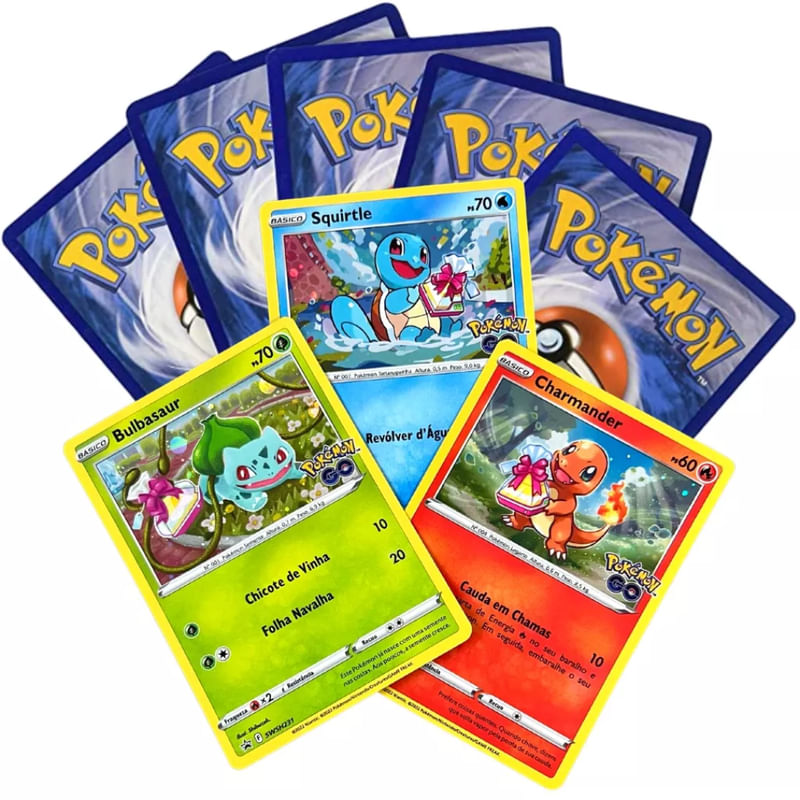 Combo 100 Cartas Pokémon Originais + 5 Cartas Brilhantes