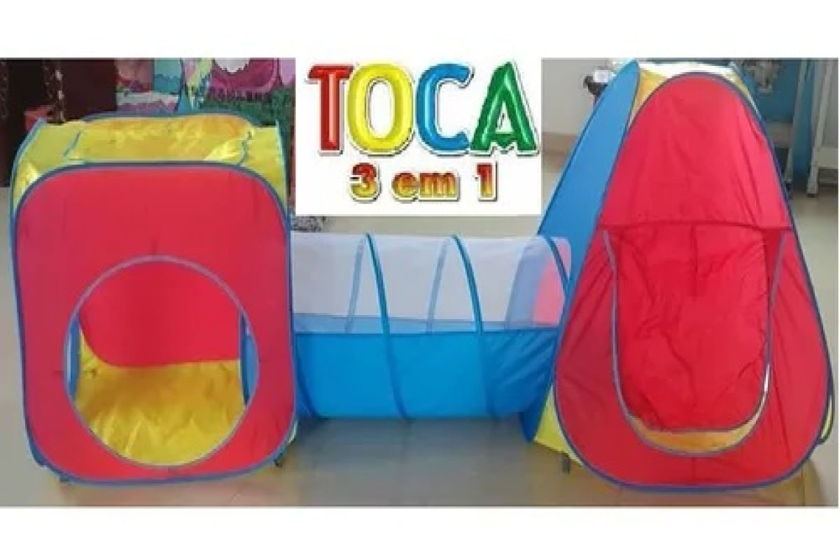 Barraca Cabana Toca Túnel 3 X 1 Infantil Para Criança Top - PBKIDS ...