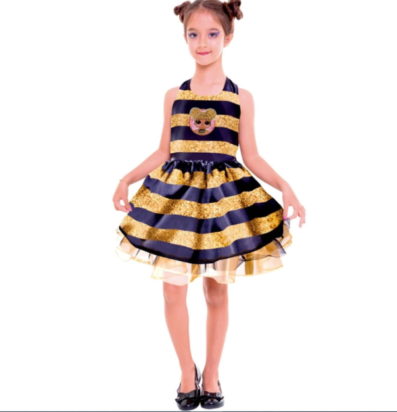 Fantasia LOL Queen Bee Clássica P 113391.8 - Regina - Ri Happy