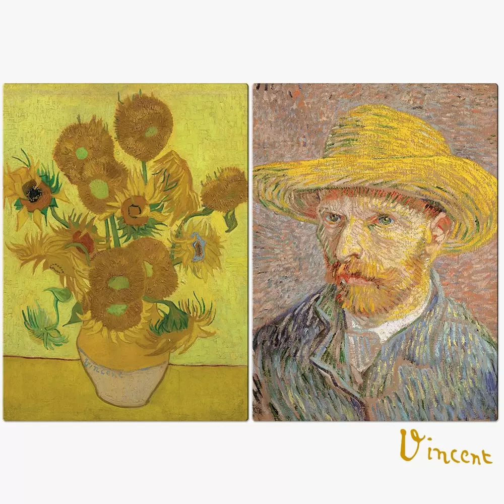 KIT 2 QUEBRA CABEÇAS 1000 PÇS CADA VAN GOGH OBRAS DE ARTE - Ri Happy