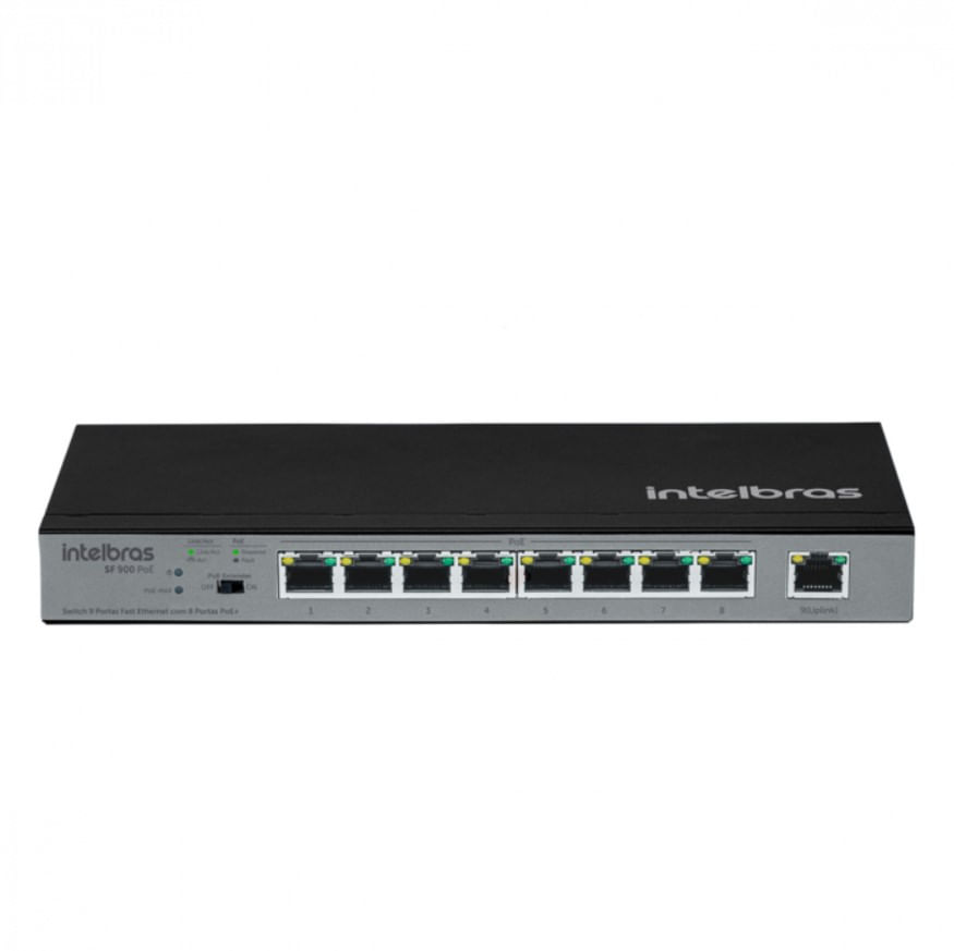 Switch 9 Portas FAST ETHERNET C/ 8 Portas Poe+ SF 900 HI-POE 4760040 ...