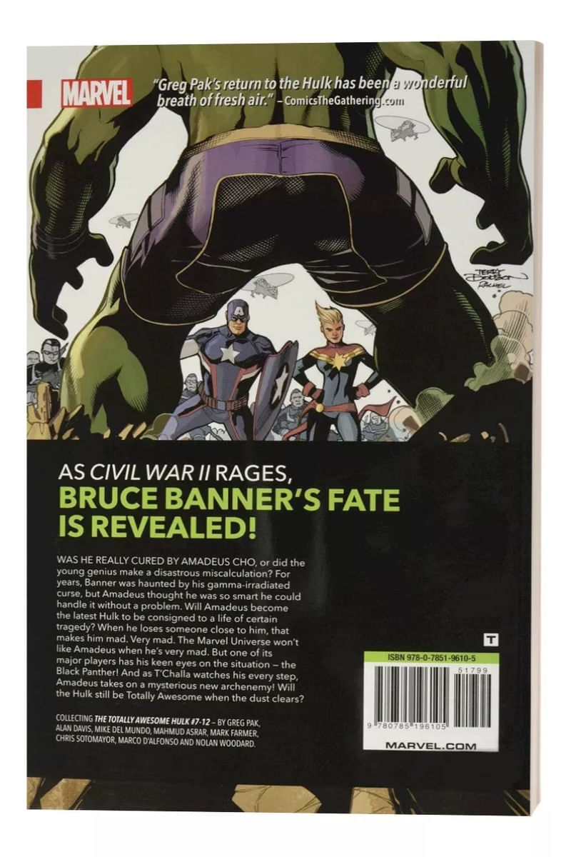 The Totally Awesome Hulk Volume 2 : Civil War II Greg Pak Alan Davis Mike del Mundo Mahmud Asrar ...
