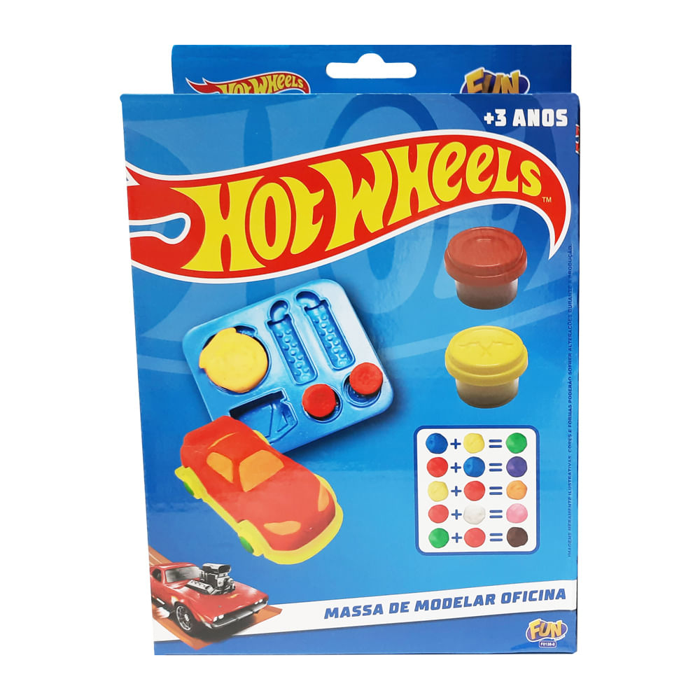 Conjunto De Massa De Modelar - Hot Wheels - Modelos Sortidos - Fun