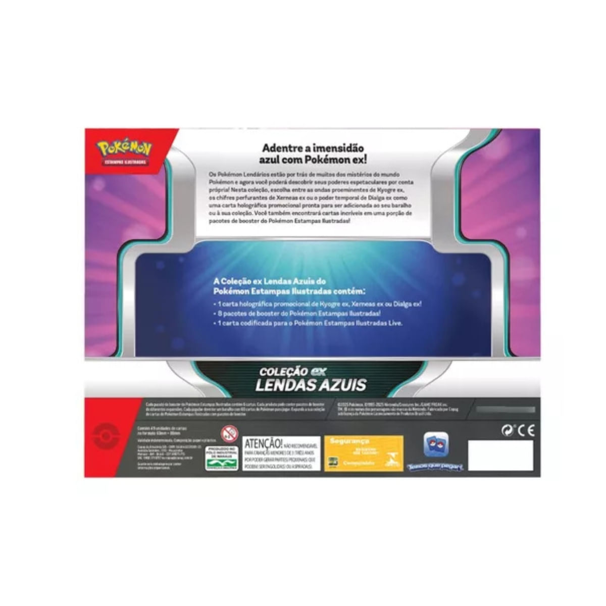 Box Pokémon 49 Cartas Lendas Azuis Kyogre Ex Copag - Ri Happy