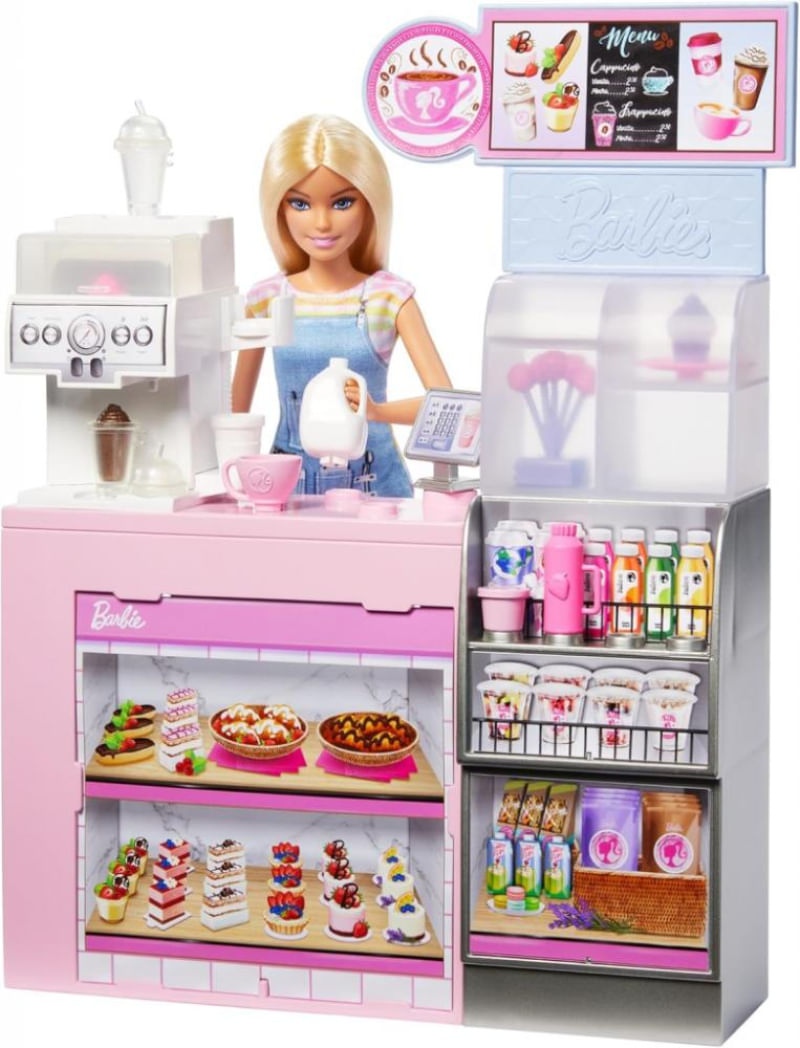 Cafeteria Da Barbie Com Boneca Barista - Mattel HXN94