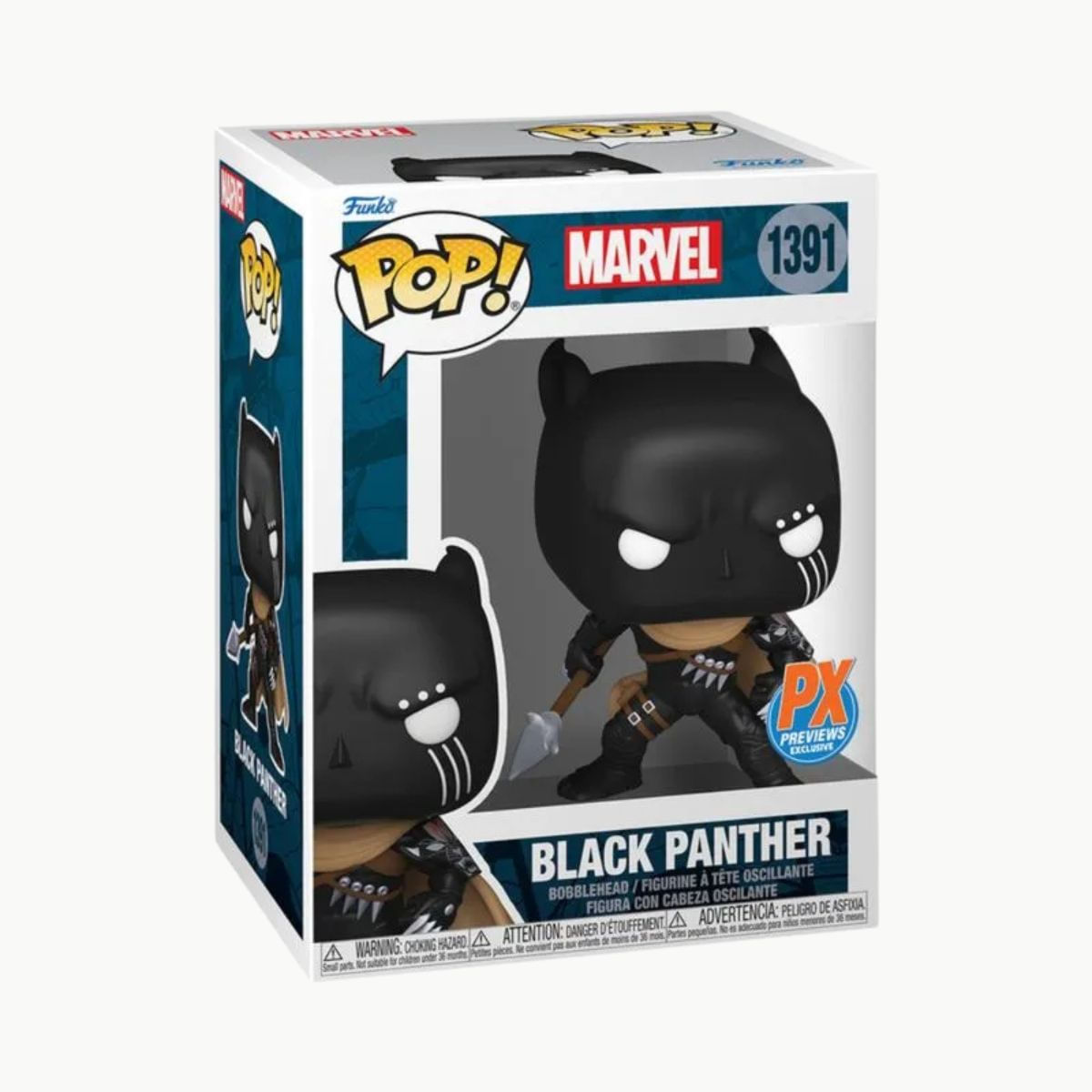 Pop Marvel Pantera Negra com Lança 1391 Funko 82177 - Ri Happy