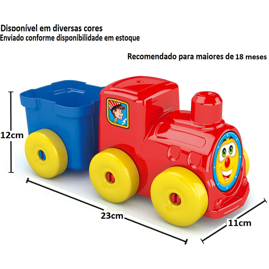 Brinquedo Educativo Carrinho Trem Trenzinho Infantil