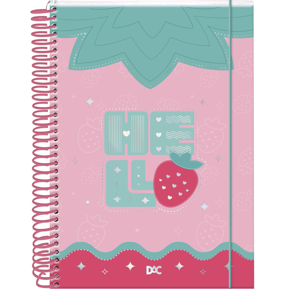 Caderno Colegial Espiral Capa Dura 10 Matéria - 160 Folhas - Hello ...