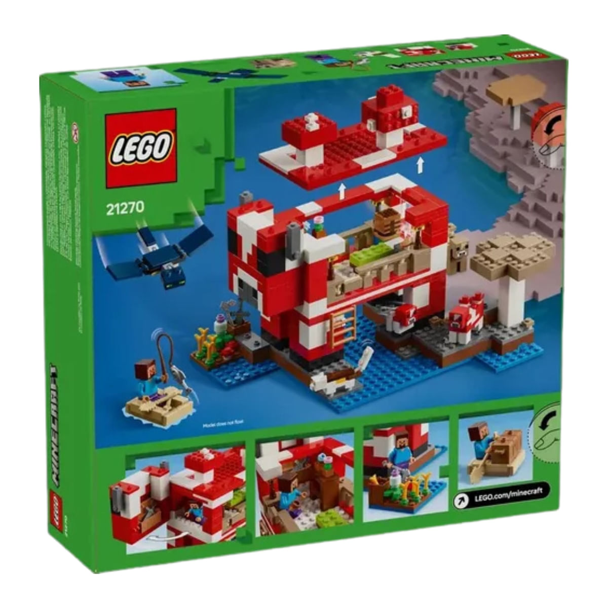 LEGO 21270 Minecraft - A Casa Do Cogumelo - PBKIDS Brinquedos