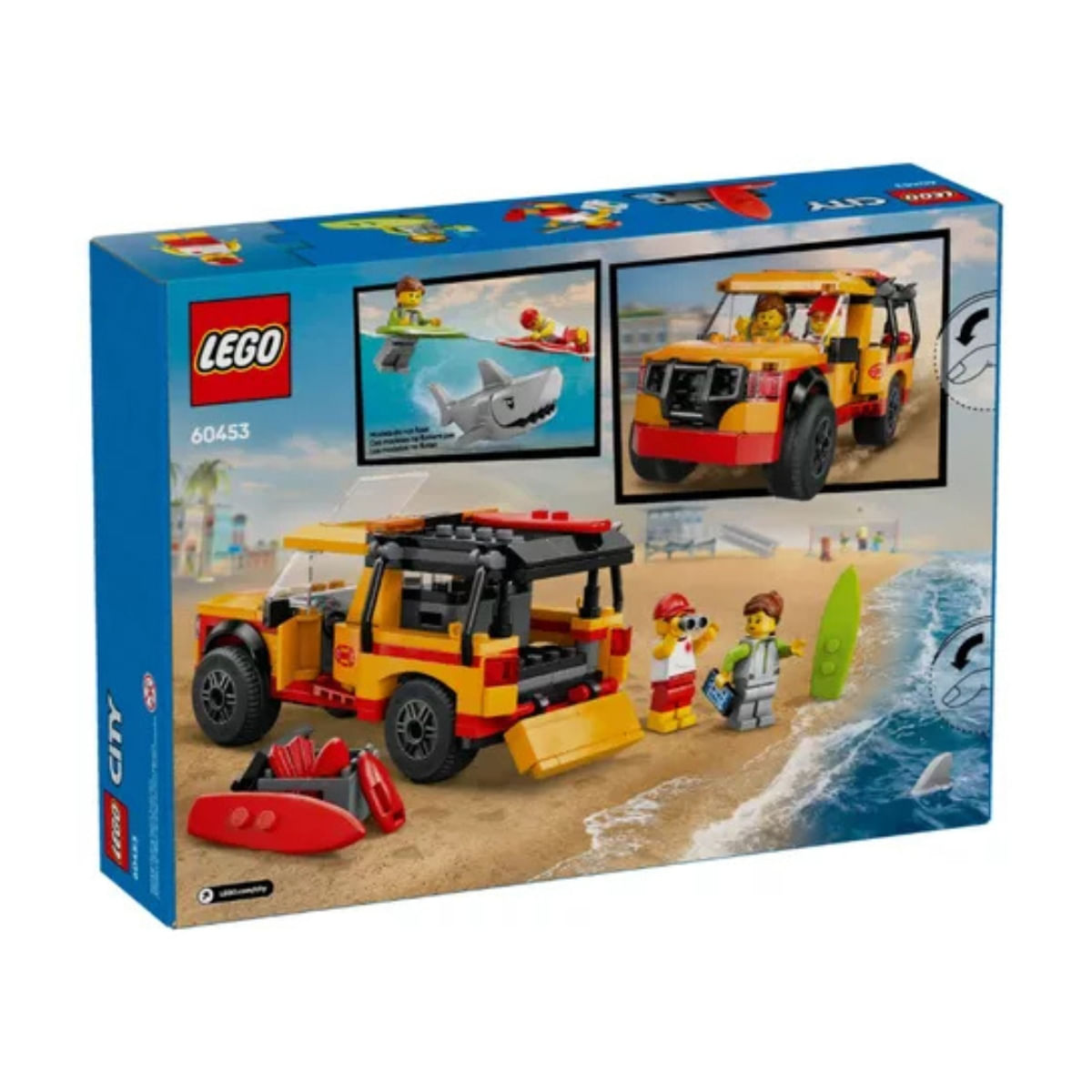 LEGO 60453 City - Caminhão De Resgate De Praia Salva-vidas