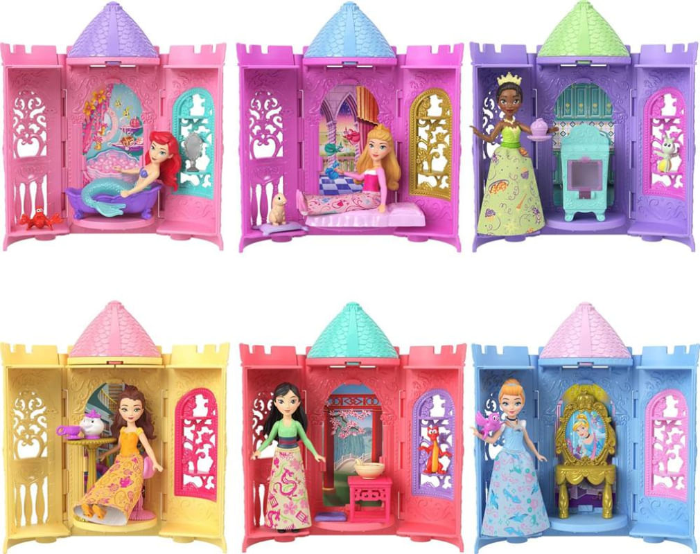 Mini Princesa Disney Torre Surpresa - Mattel JBL46 - PBKIDS Brinquedos
