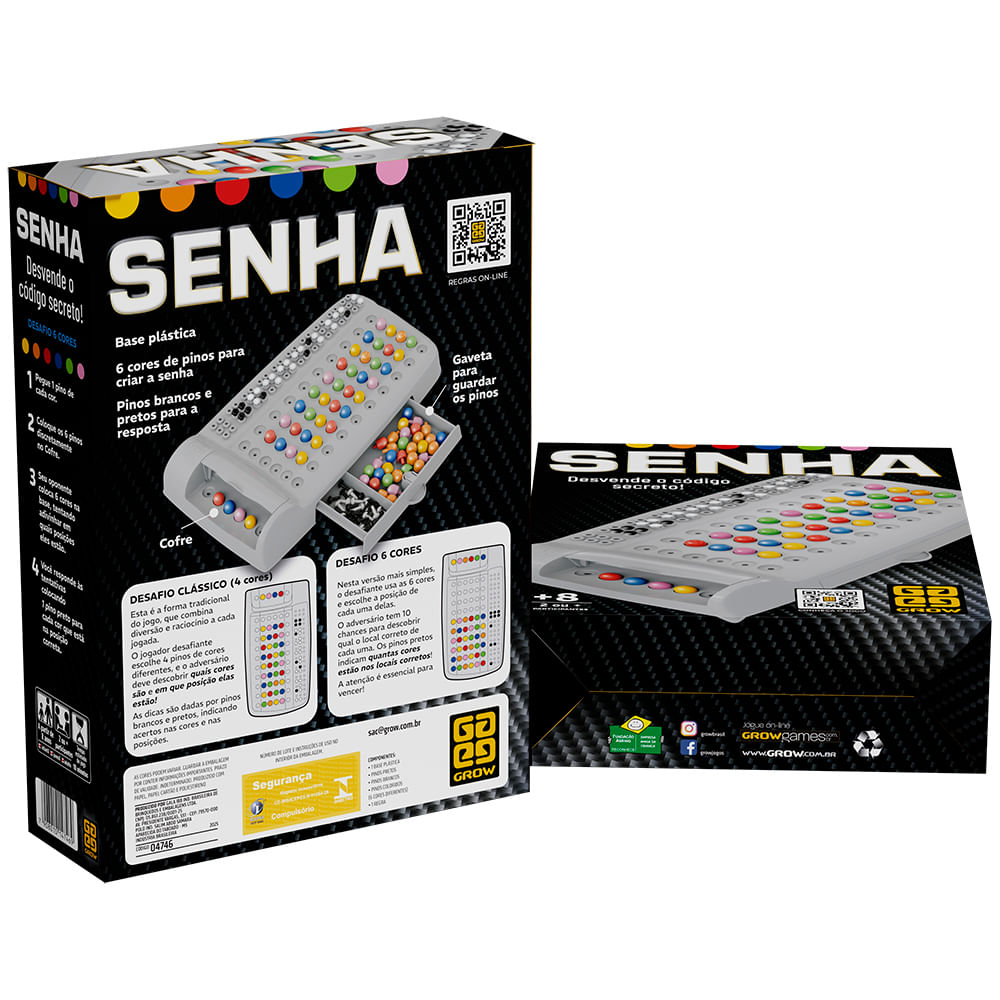 Confira Jogo de Raciocínio Lógico - Jogo Senha - Grow - Rihappy - Ri Happy