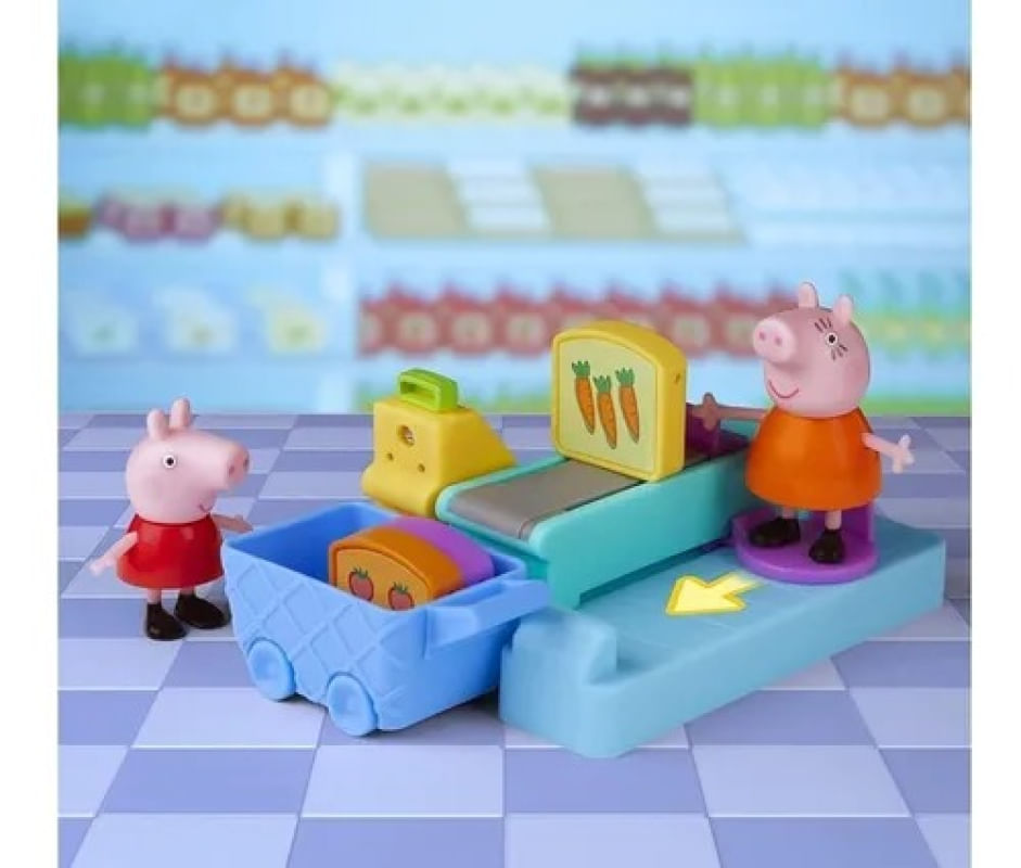 Peppa Pig Supermercado da Peppa C/ Bonecos Peppa e Mamãe Pig - Hasbro ...