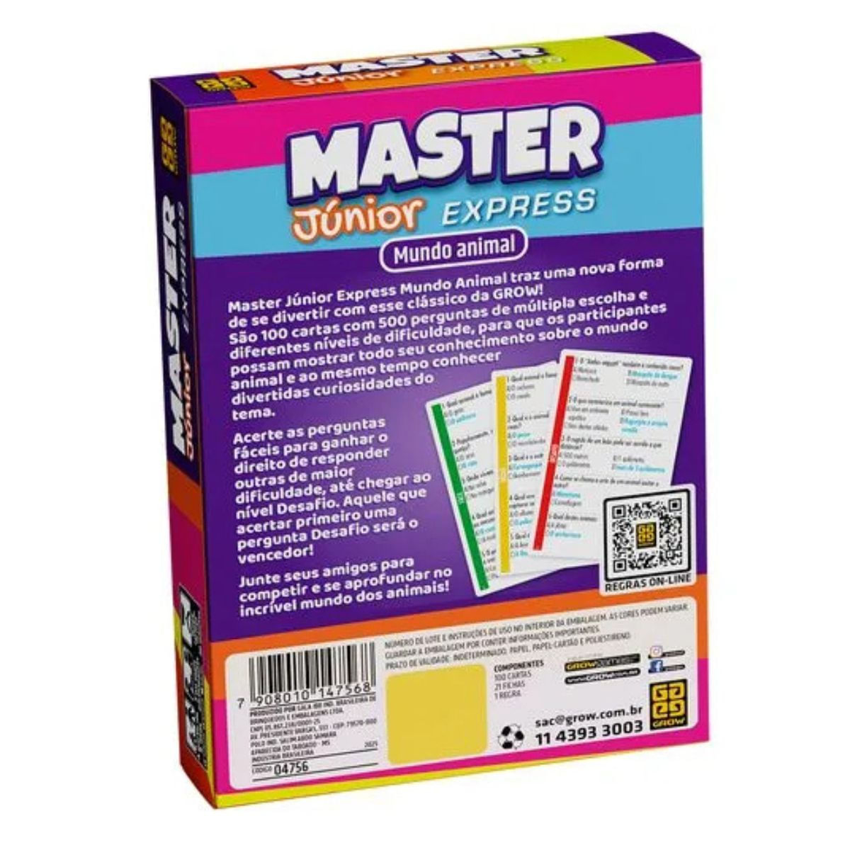 Jogo Master Junior Express Mundo Animal Grow 04756