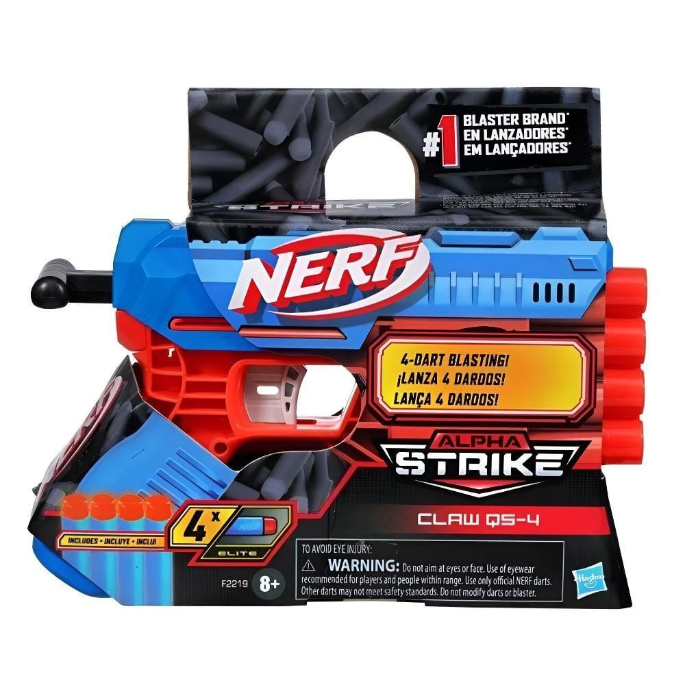 Lancador Nerf Alpha Strike Fang Claw QS-4 Hasbro
