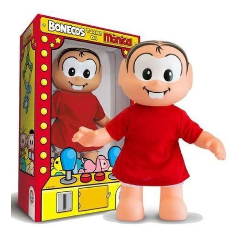 Boneca Monica Tradicional Brinquedo Turma Da Monica Sansao 964
