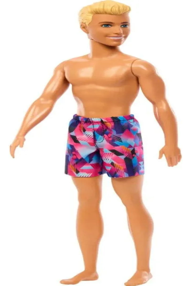 Boneco Ken De Praia Bermuda Tye Dye Namorado Da Barbie - Ri Happy