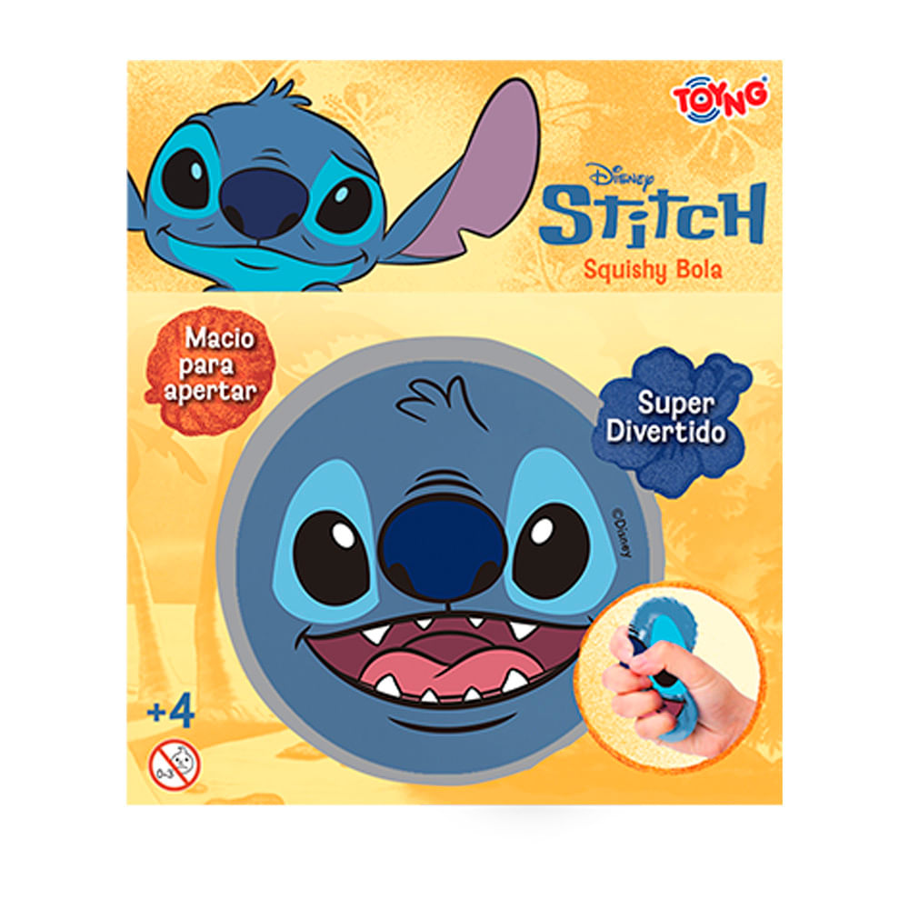 Bola - Squishy Rosto - Stitch - Toyng - Ri Happy