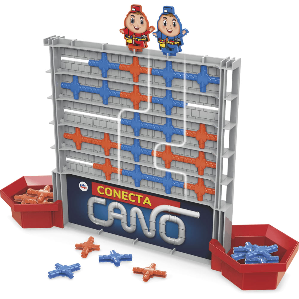 Jogo Conecta Cano Estratégico de Encaixe p/ 2 Jogadores - Ri Happy