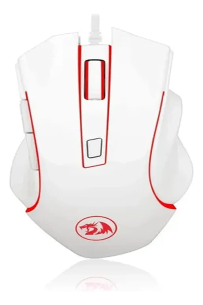 Mouse Gamer com Fio Nothosaur Redragon M606W 3200 Dpi Cor Branco - Ri Happy