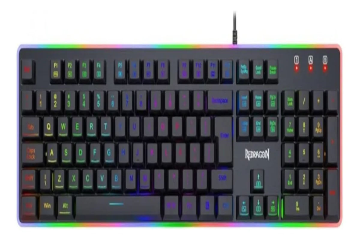 Teclado Gamer com Fio Qwerty Redragon K509 RGB Dyaus 2 Cor Preto
