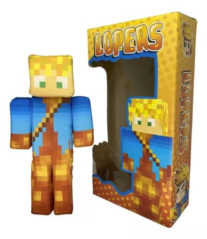 Boneco Youtuber Lopers Minecraft 35 Cm - Ri Happy