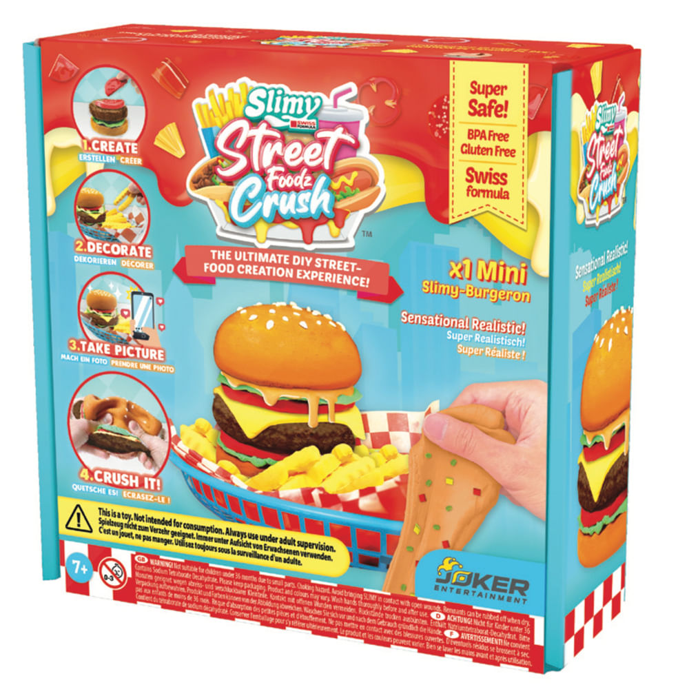 Mini Conjunto De Slime - Street Food Crush - Hamburger - Candide - Ri Happy