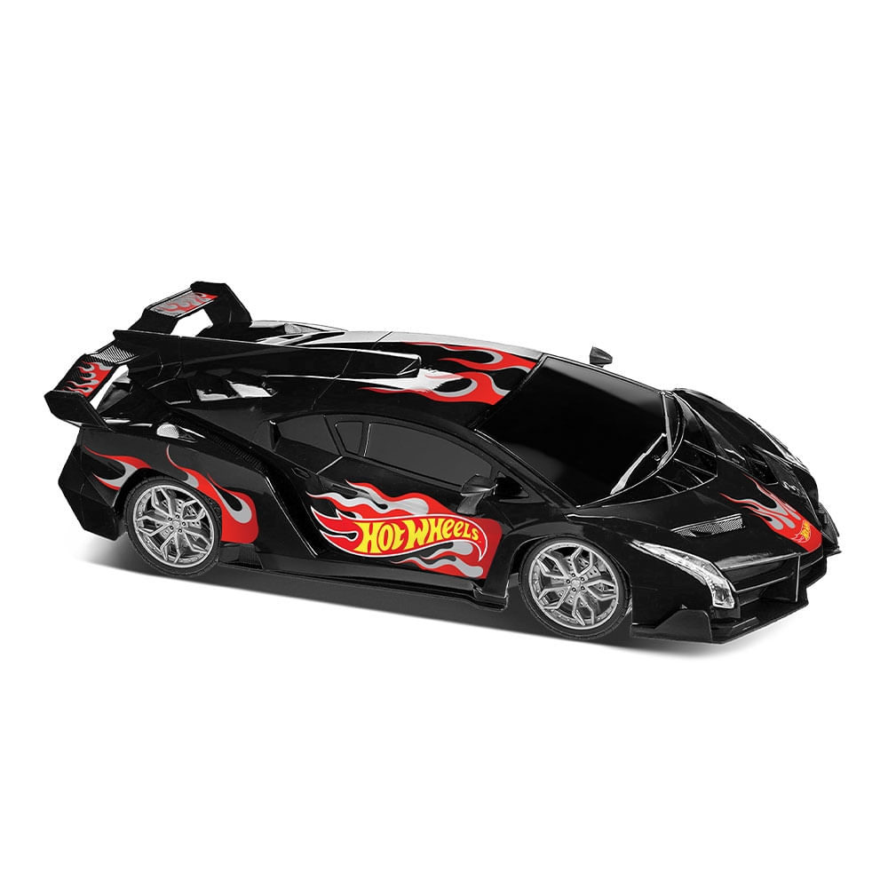 Carro De Corrida - Hot Whells - 1:16 Rc - Turbo - Preto - Ri Happy
