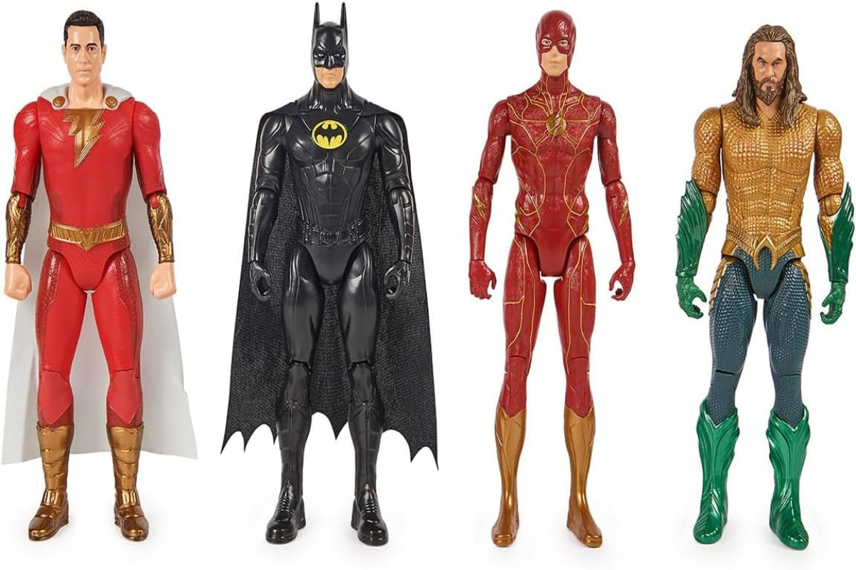 PACK ESPECIAL 4 FIGURAS HEROIS DC 30CM - SUNNY - Ri Happy