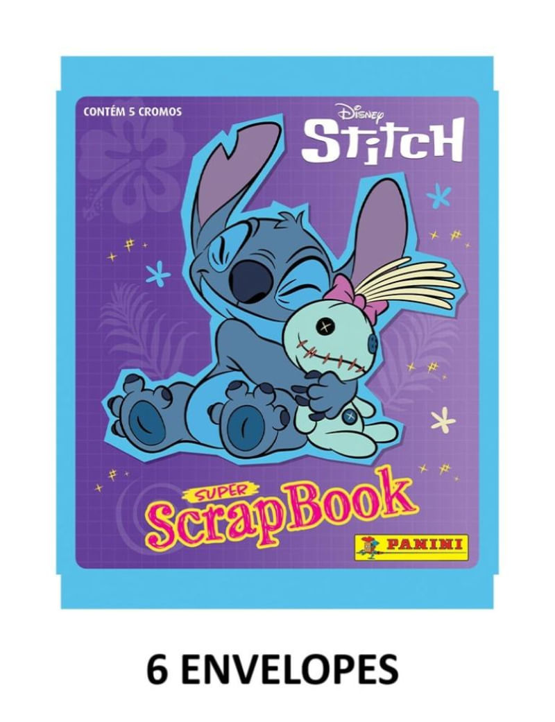 Stitch - Super ScrapBook - Kit Com 6 Envelopes - Ri Happy