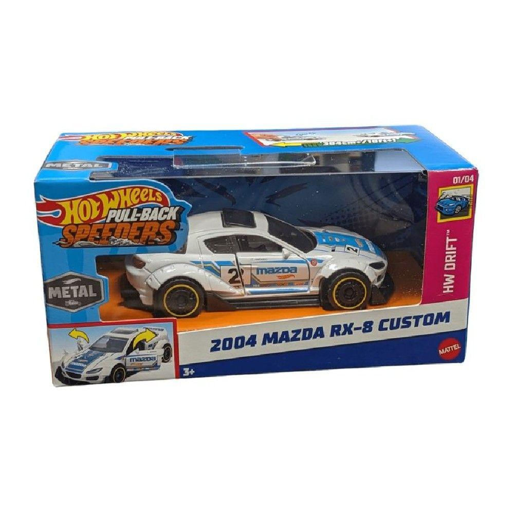 Hot Wheels Carro Pullback 2004 Mazda RX-8 Custom - Mattel - Ri Happy