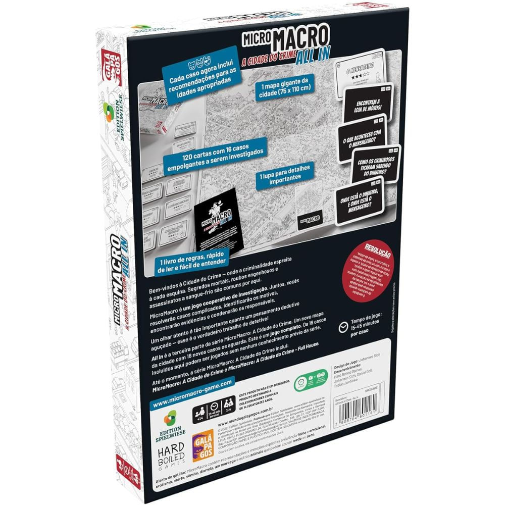 Jogo MicroMacro: A Cidade do Crime - All In Galapagos - PBKIDS Brinquedos