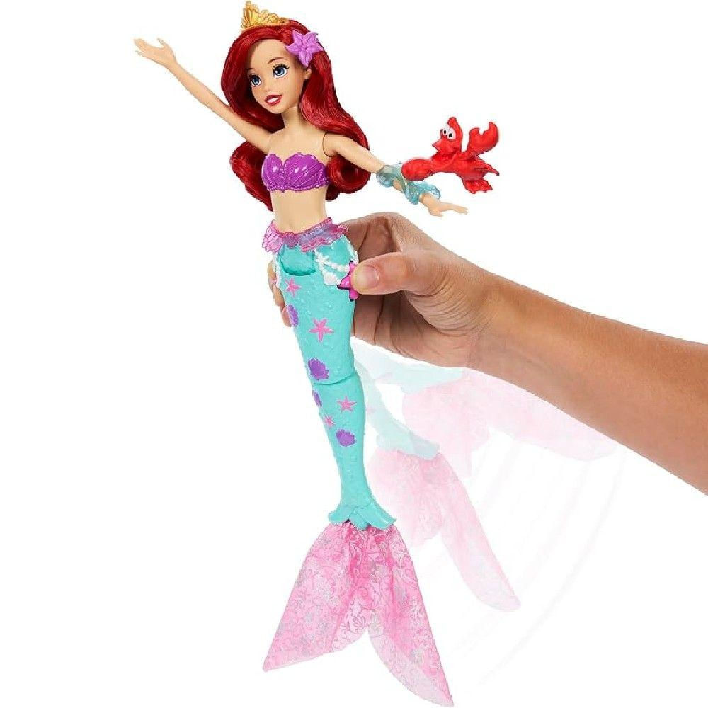 Disney Princesa Ariel com Golfinho e Sebastian - Mattel - Ri Happy