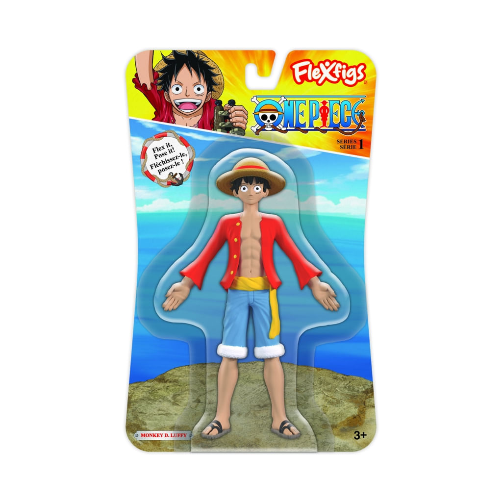 Boneco - One Piece - Flexfigs - Luffy - Estrela - PBKIDS Brinquedos