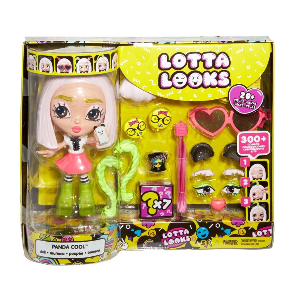 Boneca Com Acessórios - Lotta Looks - Panda Estiloso - Mattel - Ri Happy
