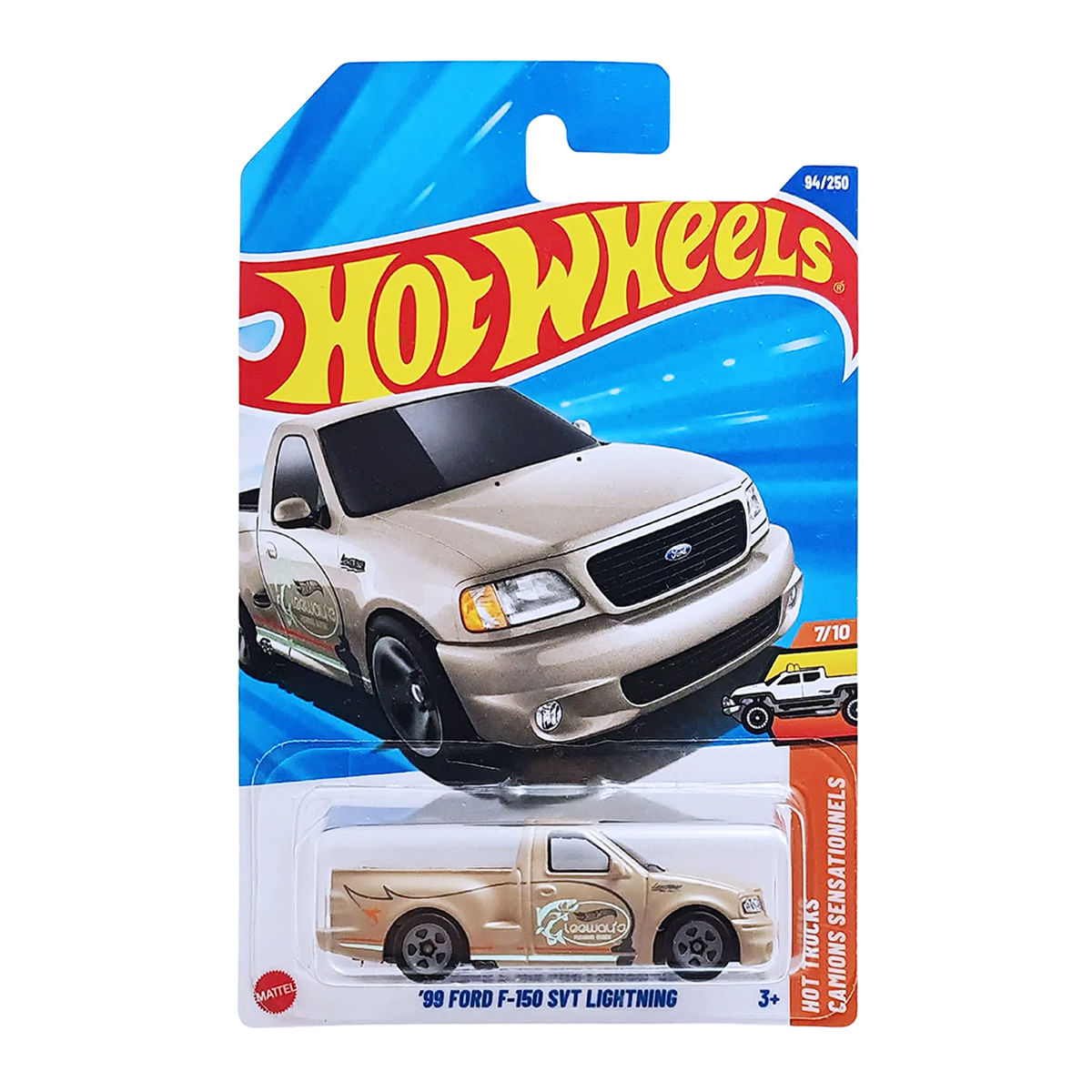 Carro Hot Wheels 99 Ford F-150 SVT Lightning Dourada 2025 Lote M JBB53 ...