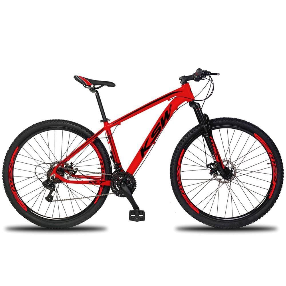 Bicicleta Aro 29 Ksw Xlt Shimano 19" Vermelho/Preto - Ri Happy