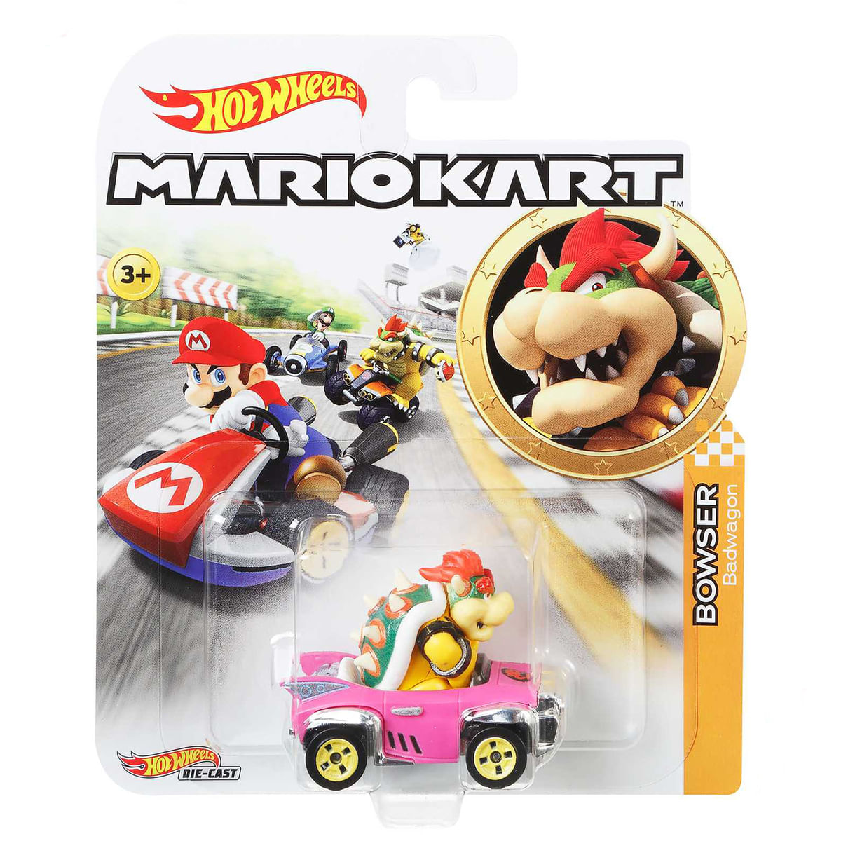 Carrinho Hot Wheels Mario Kart Bowser Badwagon GBG31 - Ri Happy