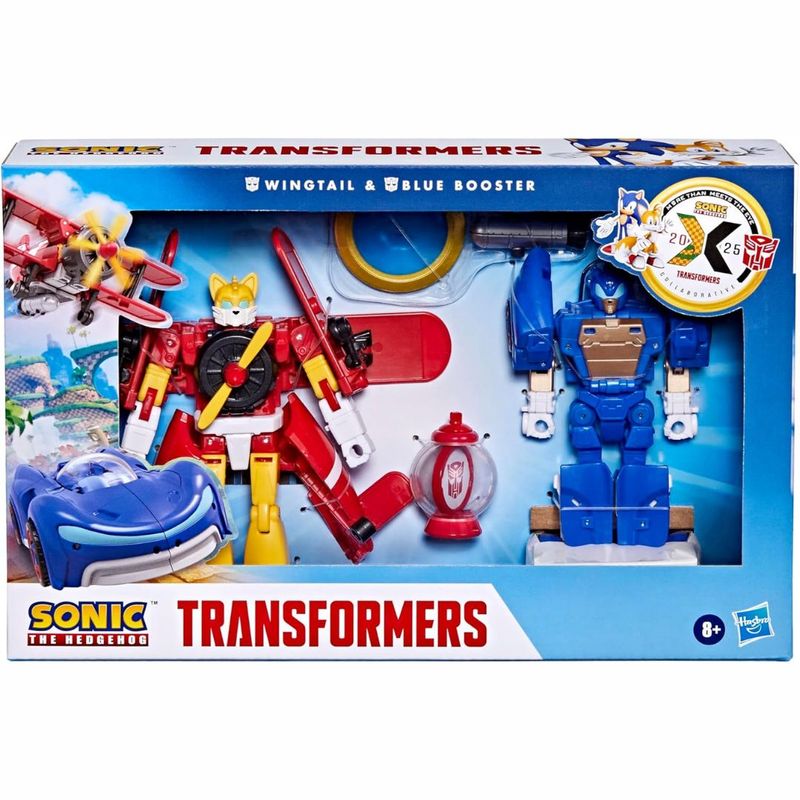 Transformers Collab Wingtail Tails e Blue Booster Sonic - Ri Happy