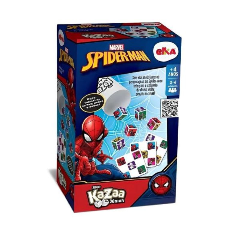 Jogo Kazaa Júnior Spider-Man Copo Tabuleiro Dados - Elka - Ri Happy