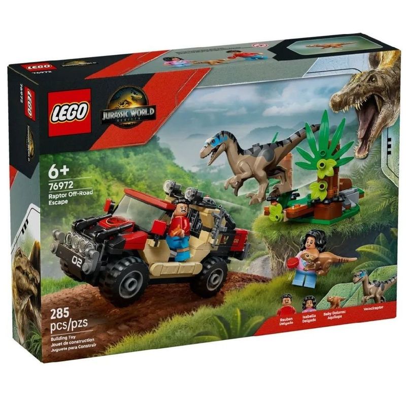 Lego Jurassic World Off Road Do Raptor 285 Pecas 76972 - Ri Happy