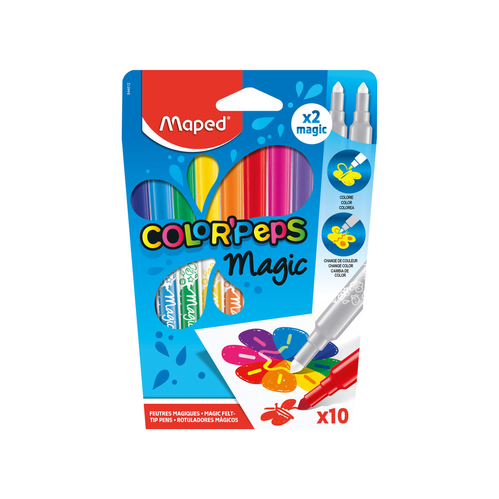 CANETA HIDROGAFICA COLORPEPS MAGIC 8 CORES - MAPED - Ri Happy