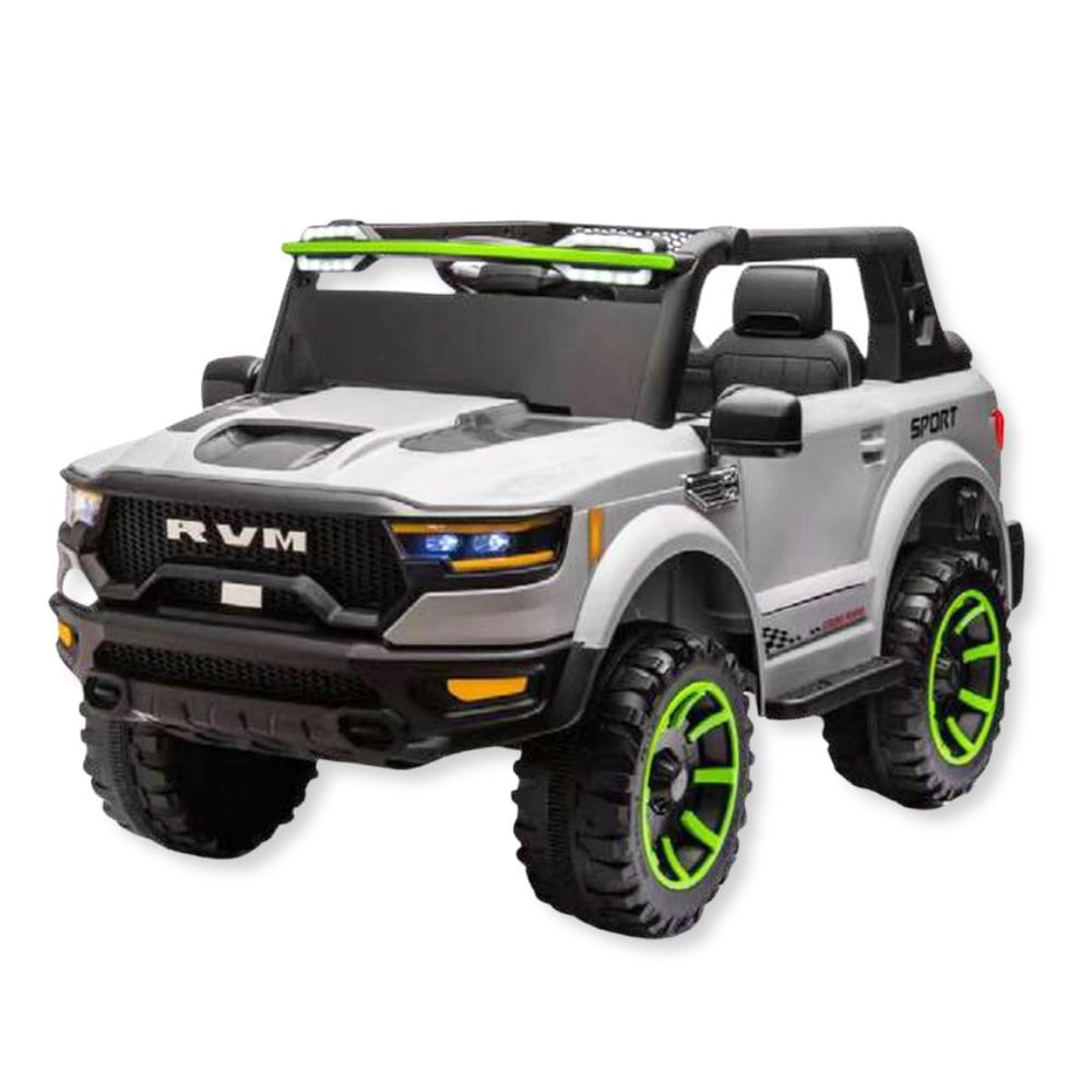 CARRO ELETRICO INFANTIL 2 LUGARES SUV RVM 12V CINZA - ZIPPY TOYS - Ri Happy